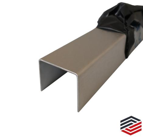 Edelstahl U-Profil k240 geschliffen 0,8mm - profile-metall.de